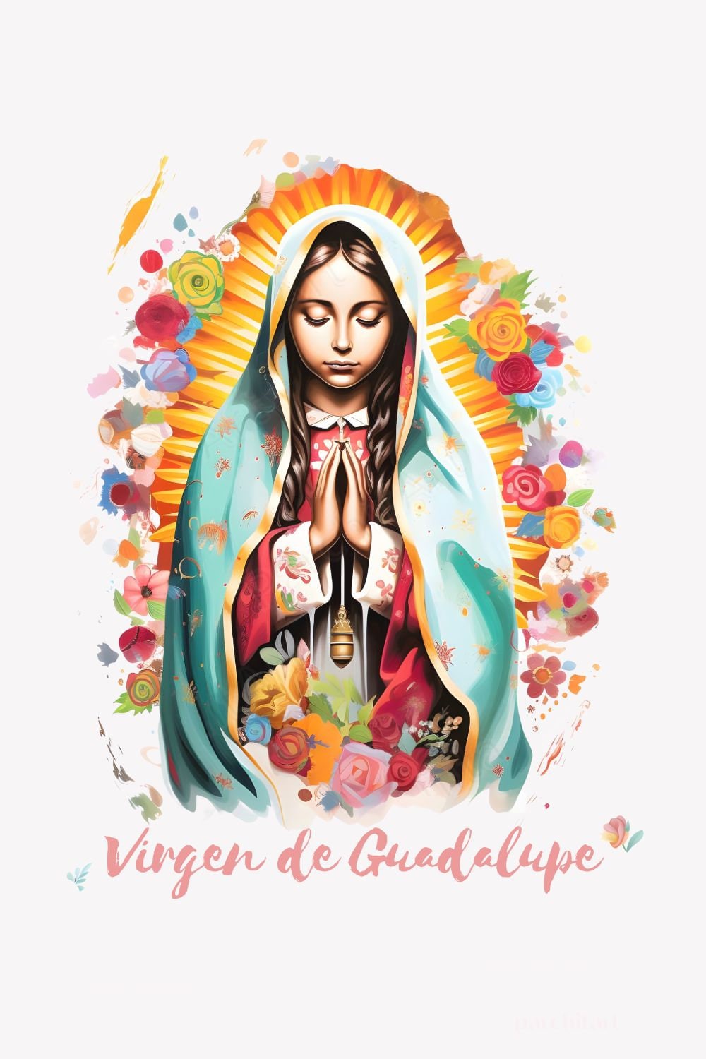 Virgen De Guadalupe Art Png Clipart Bundle Sublimation Virgin Mary Png ...
