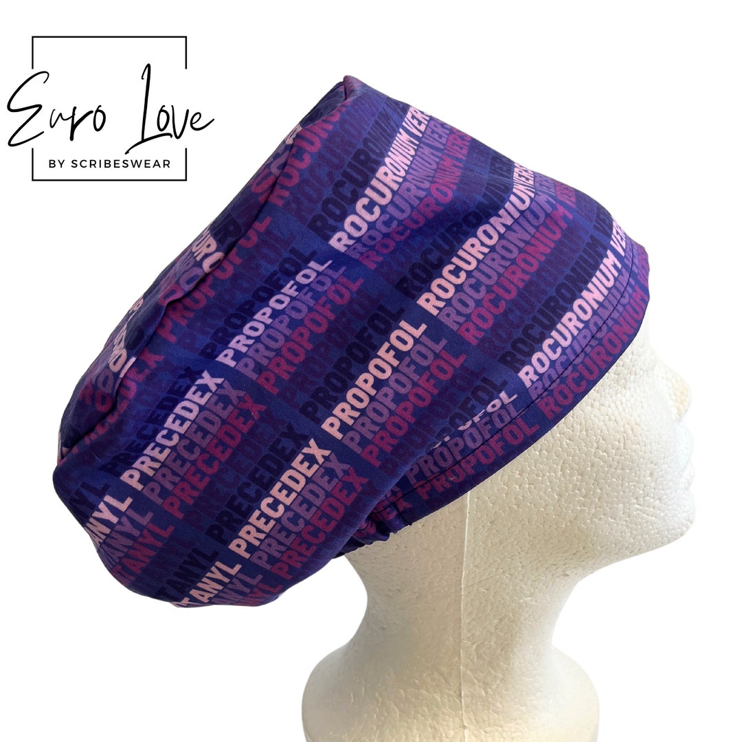 Violet Anesthesia Funny Scrub Cap| Euro Scrub Cap | Surgery ...