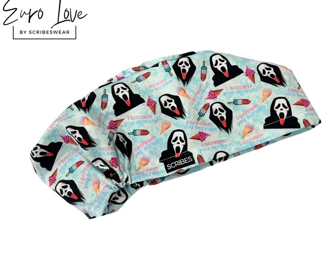 I Scream, You Scream, Horror Scrub Cap, Halloween, Fall, Autumn ...