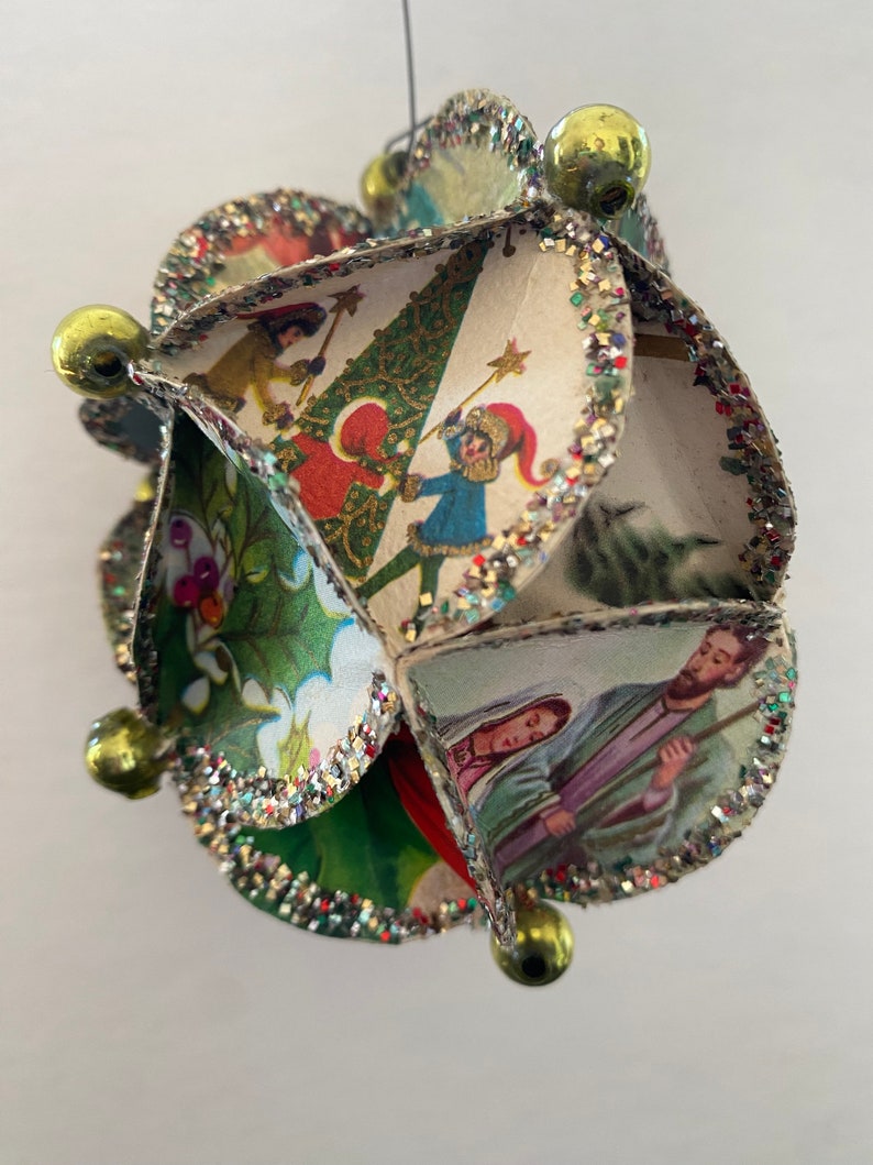 Handmade Vintage Christmas Card Ornament - Etsy