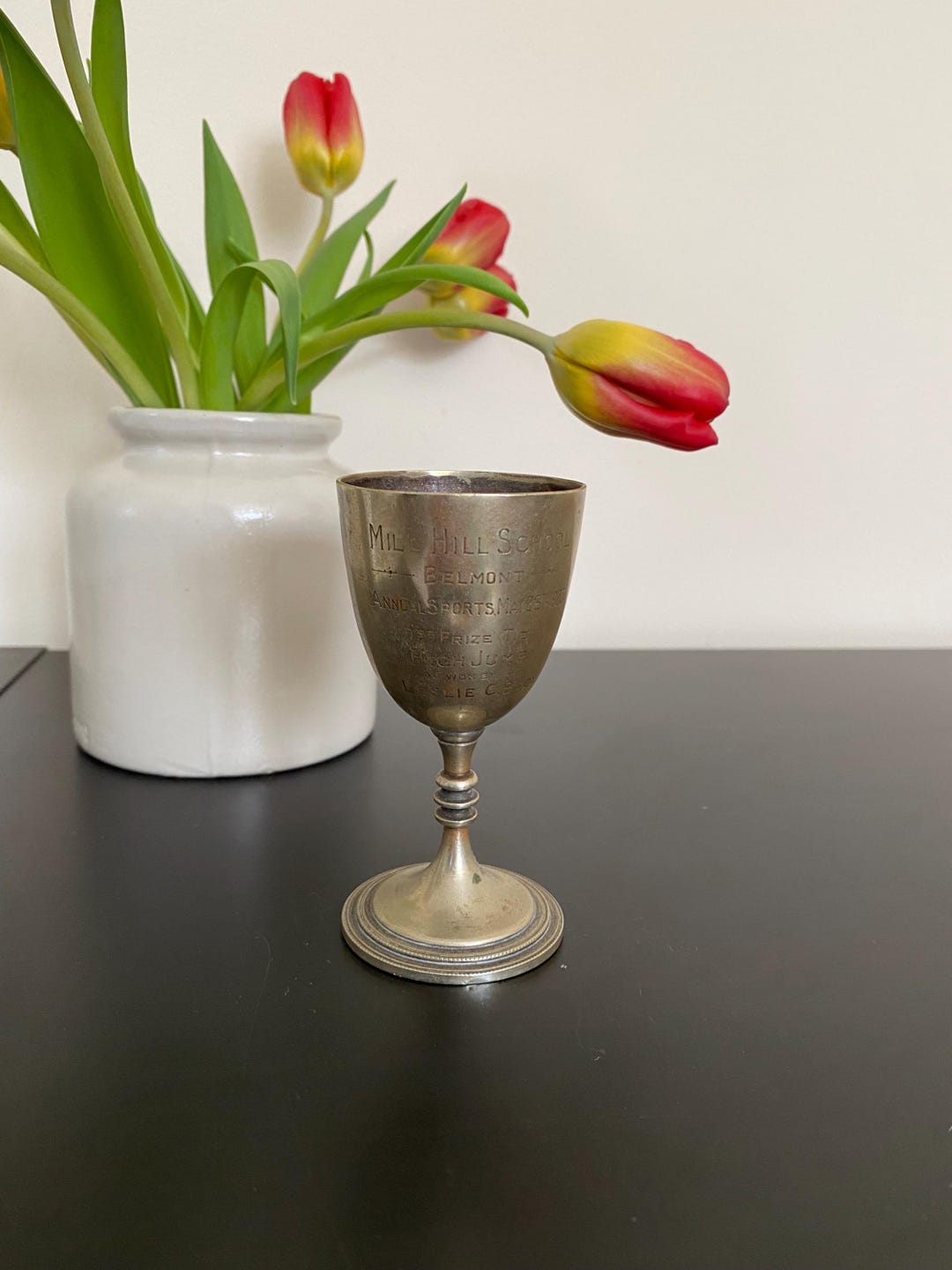 Antique 1923 English High Jump Trophy Cup Mill Hill School Belmont ...