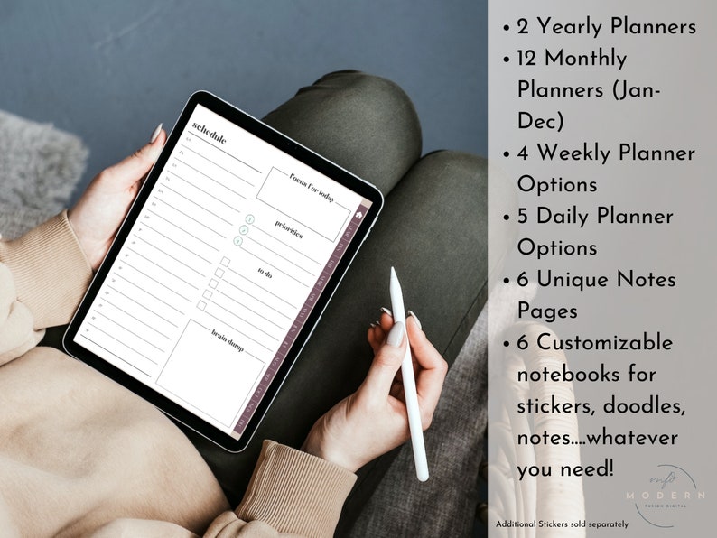 Minimalist Digital Planner Goodnotes | Undated Digital Planner ...