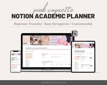 Notion Template Student Planner | IT Girl Aesthetic Notion Template ...