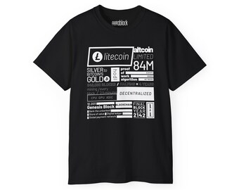 Bitcoin Satoshi Nakamoto Genesis Block T-shirt Cryptocurrency Graphic ...