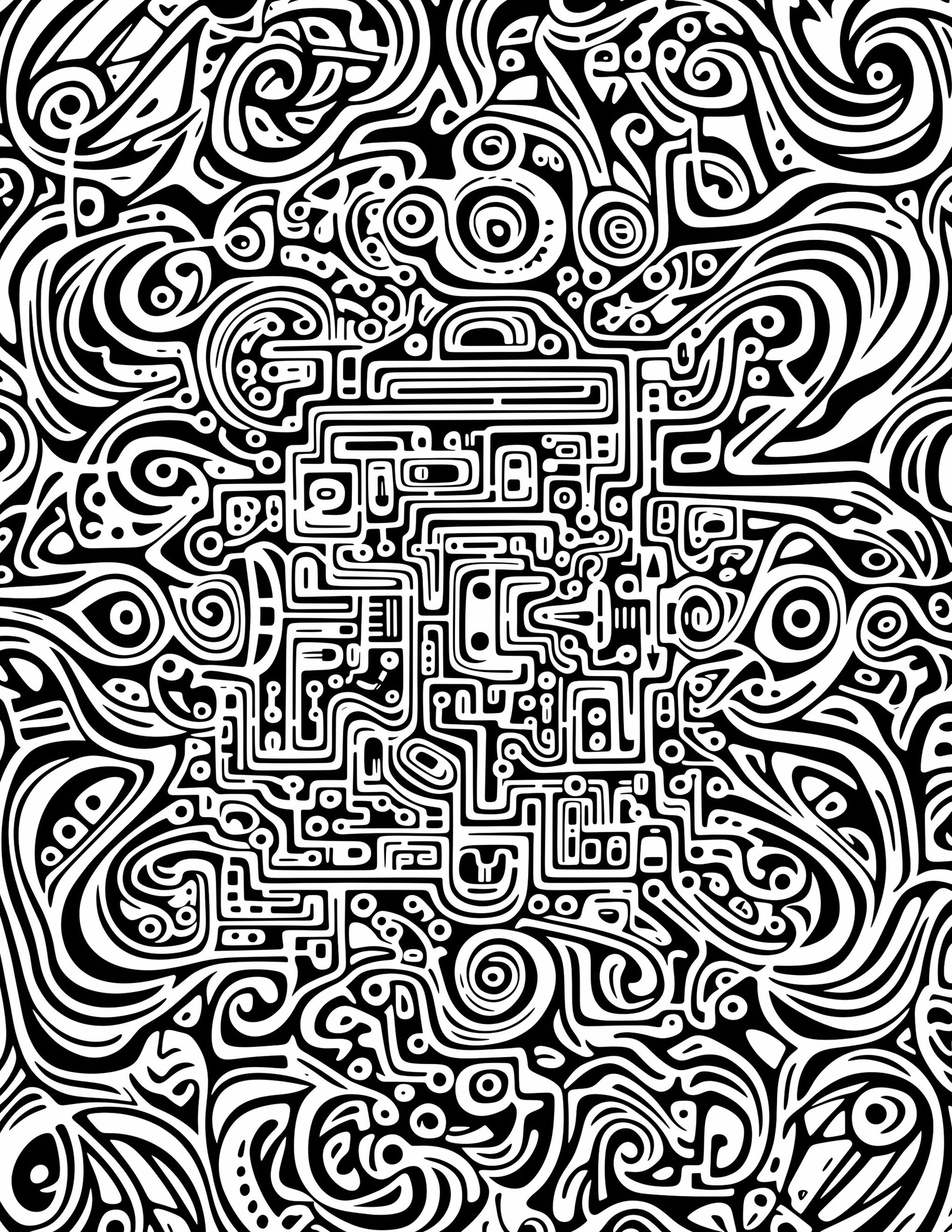 32 Fractal Pattern Coloring Page Designs, Adult Digital Coloring Book ...