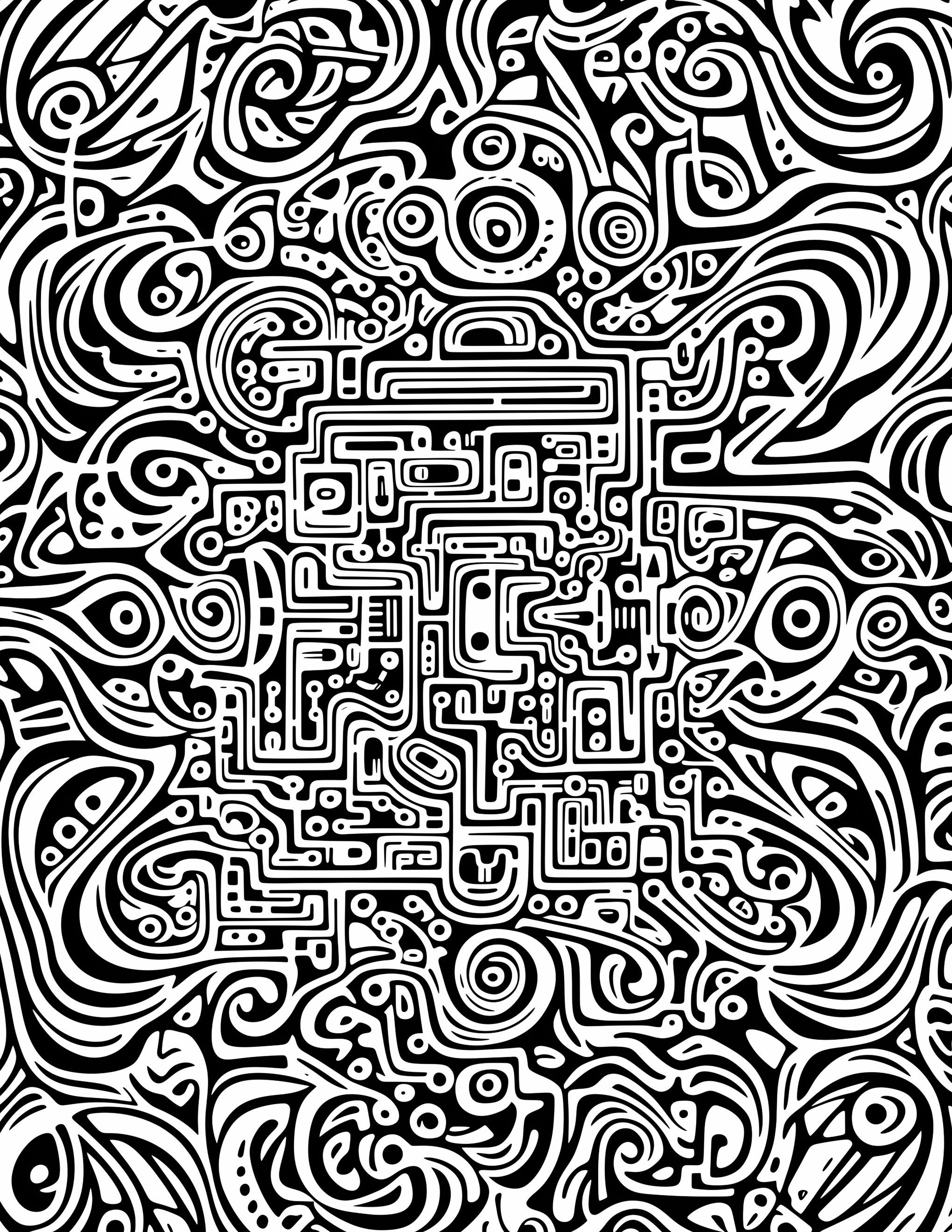 32 Fractal Pattern Coloring Page Designs, Adult Digital Coloring Book ...