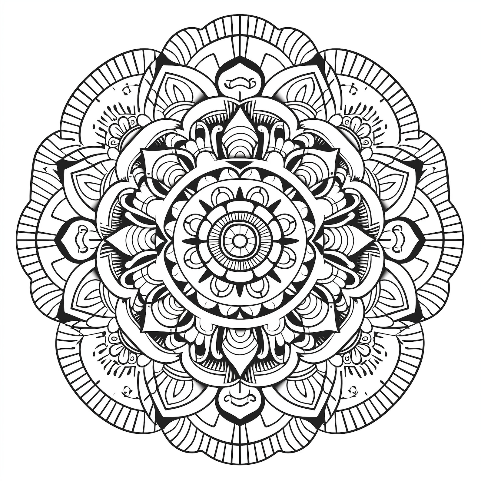 155 Complex Mandala Coloring Pages, Adult Digital Coloring Book ...