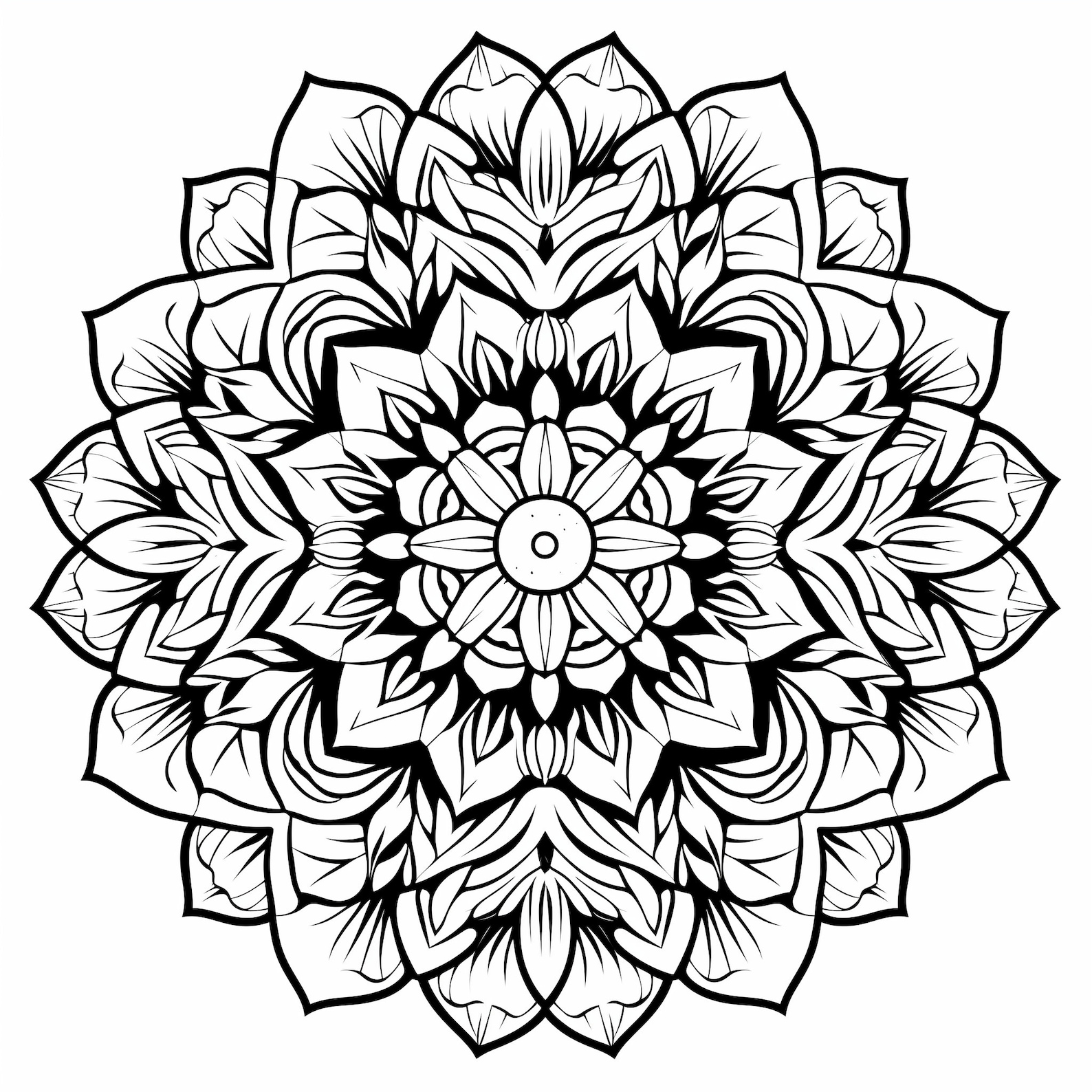 155 Complex Mandala Coloring Pages, Adult Digital Coloring Book ...