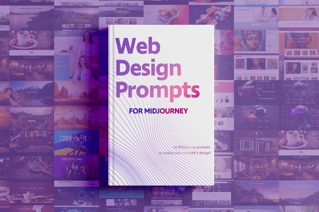 50 Web Design Prompts for Midjourney, Digital E-book PDF With Examples ...