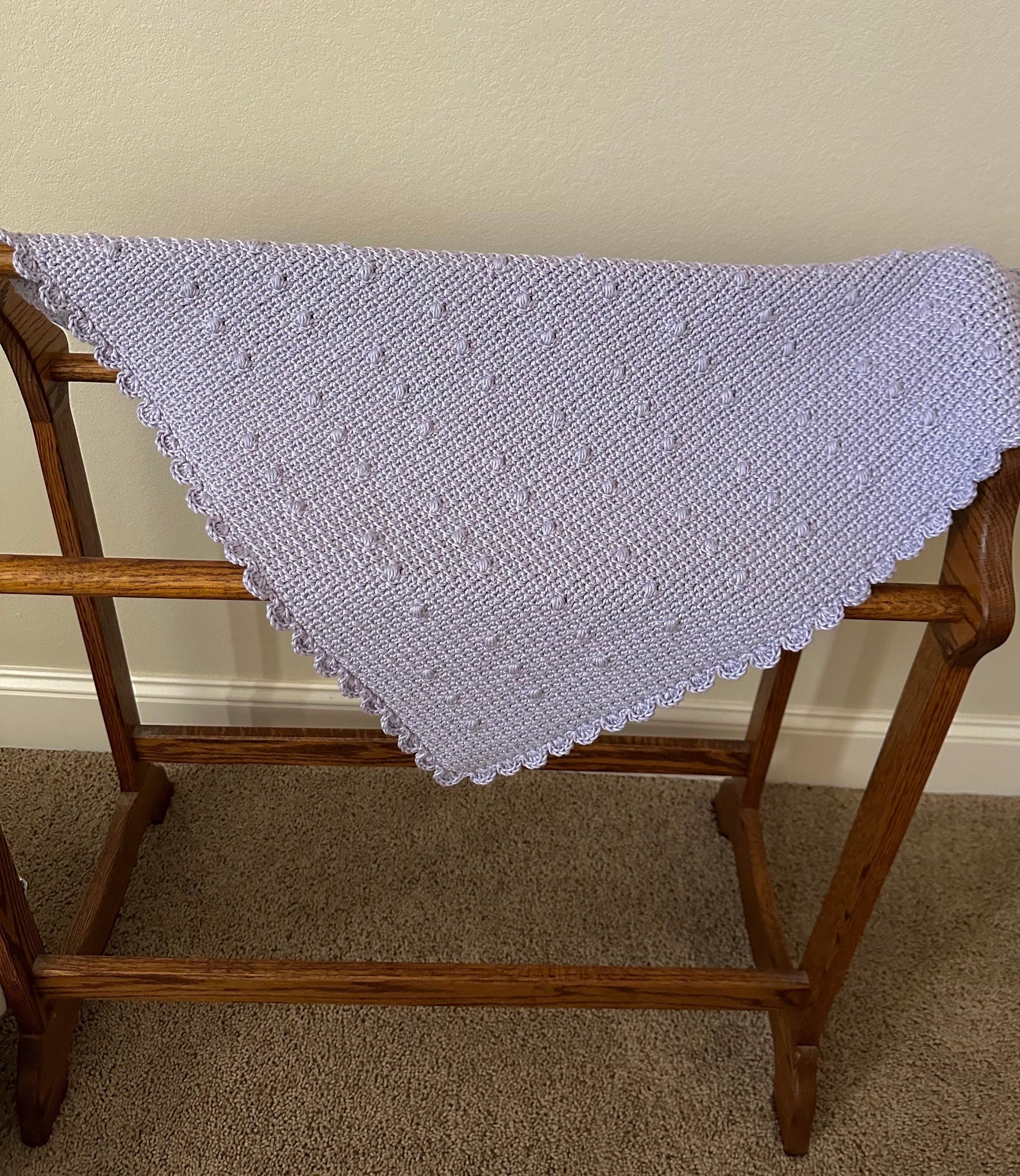 Periwinkle/lavender Crochet Baby Blanket - Etsy
