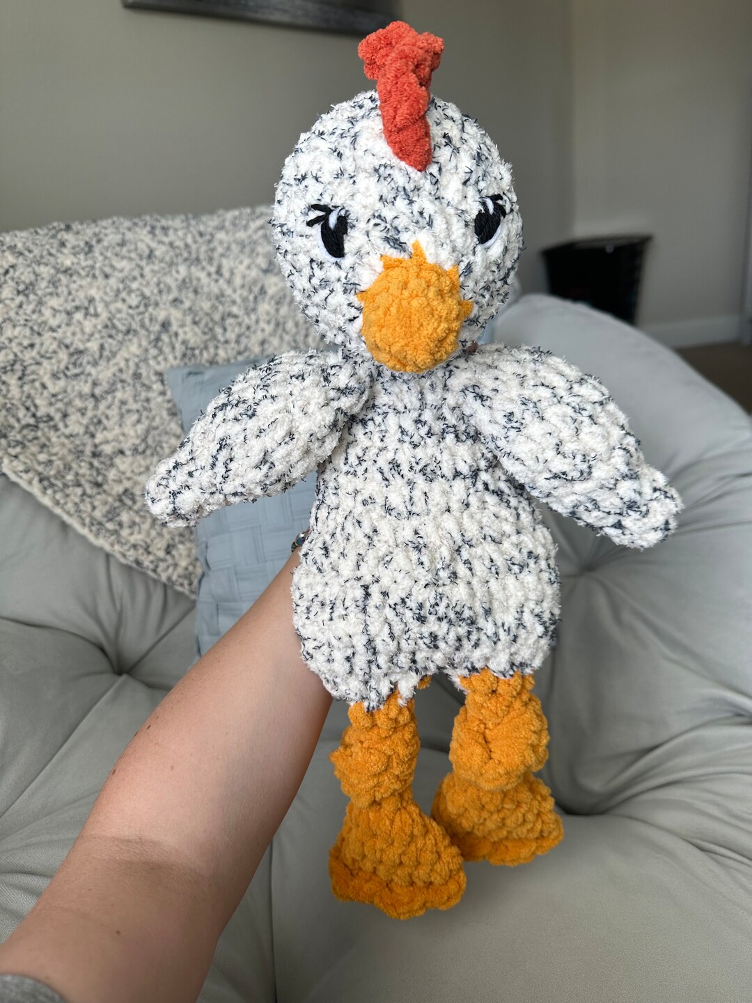 Crochet Chicken Lovey Snuggler - Etsy