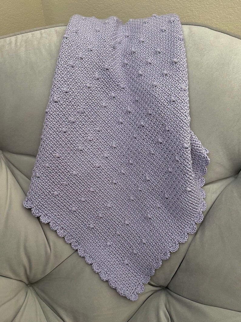 Periwinkle/lavender Crochet Baby Blanket - Etsy
