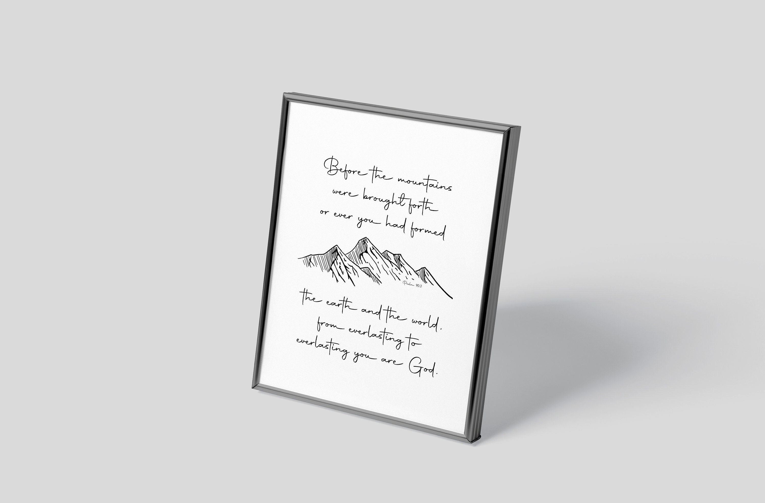 Psalm 90:2 Printable Art // Digital Download Wall Art Bible - Etsy