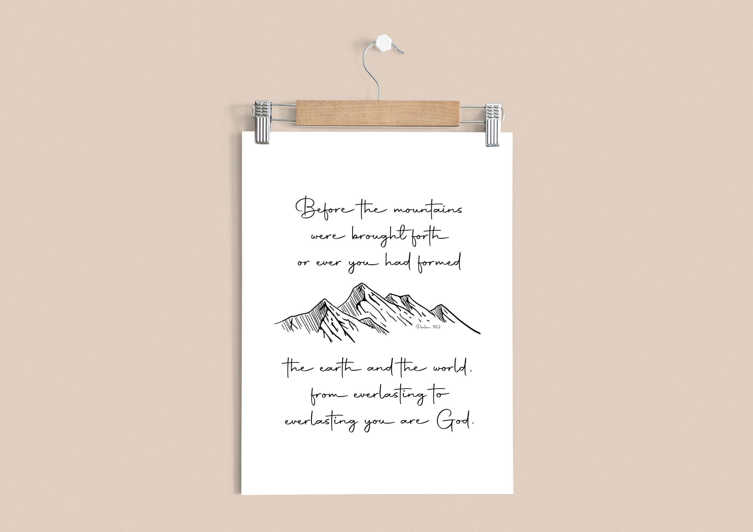 Psalm 90:2 Printable Art // Digital Download Wall Art Bible - Etsy