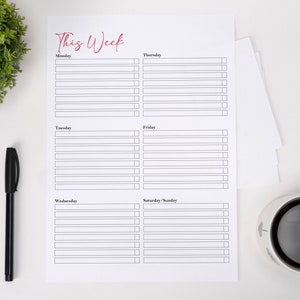 2025 Printable and Fillable Calendar // Floral Design, Unique Layout ...