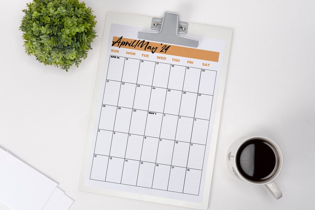 2024 Printable and Fillable Calendar // 6 Different Colors, One-of-a ...