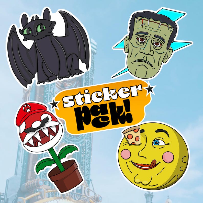 EPIC UNIVERSE 3” Vinyl Stickers Based on Orlando’s Newest Theme Park - Etsy