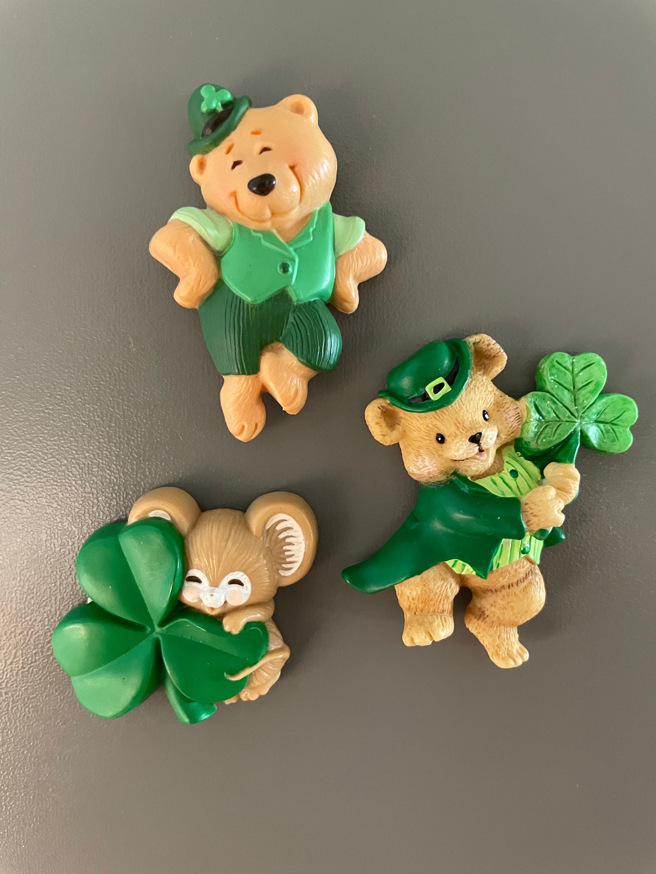 Vintage St. Patricks Day Magnets for Refrigerator, Kitschy Kitsch ...