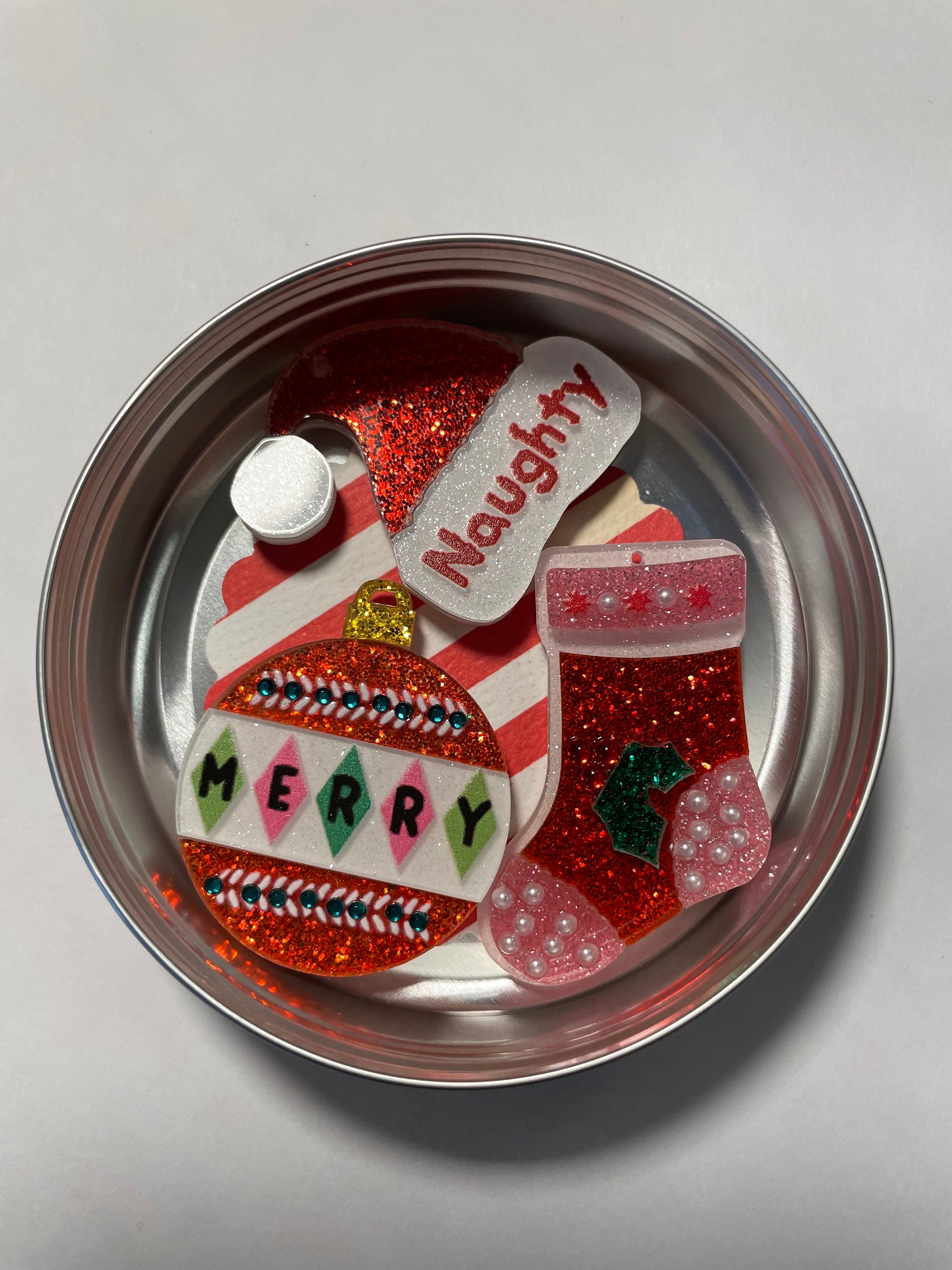 Christmas Magnets, Stocking Magnets, Santa Magnets, Merry Ornament ...