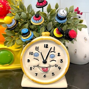 Vintage Happy Clock Face Button Arragement, OOAK, Button Bouquet ...