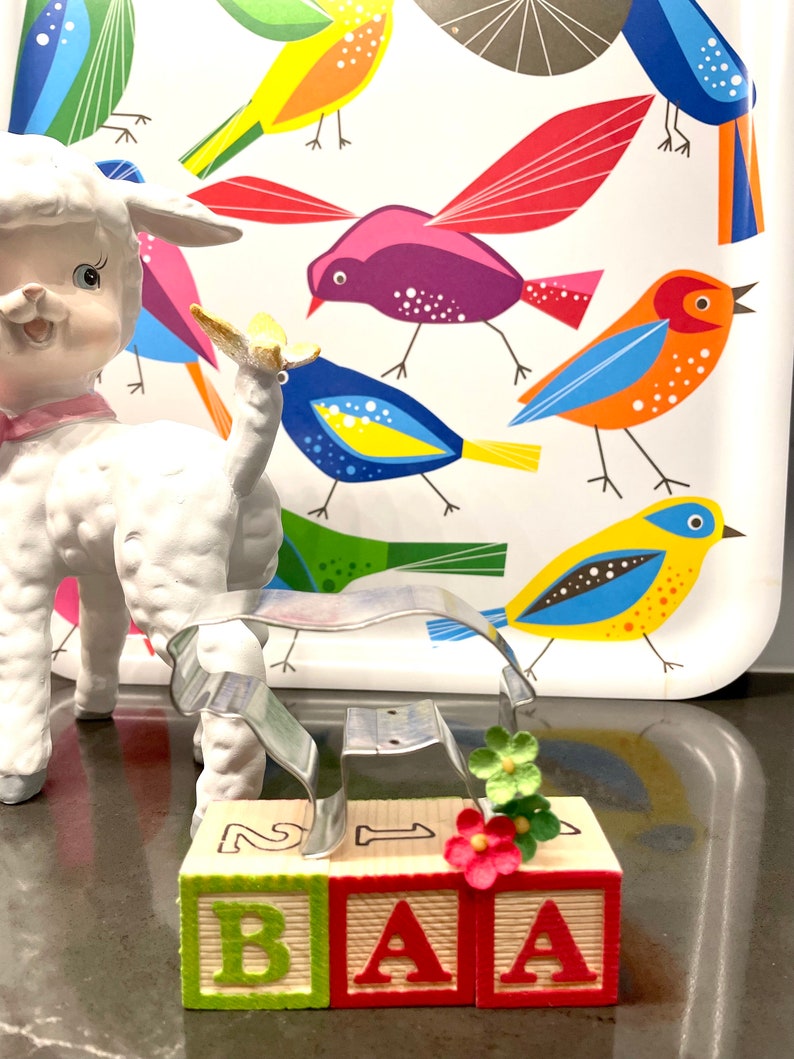 Sheep Assemblage, Sheep Decor, Wood Block Decor, Easter Decor, Spring ...