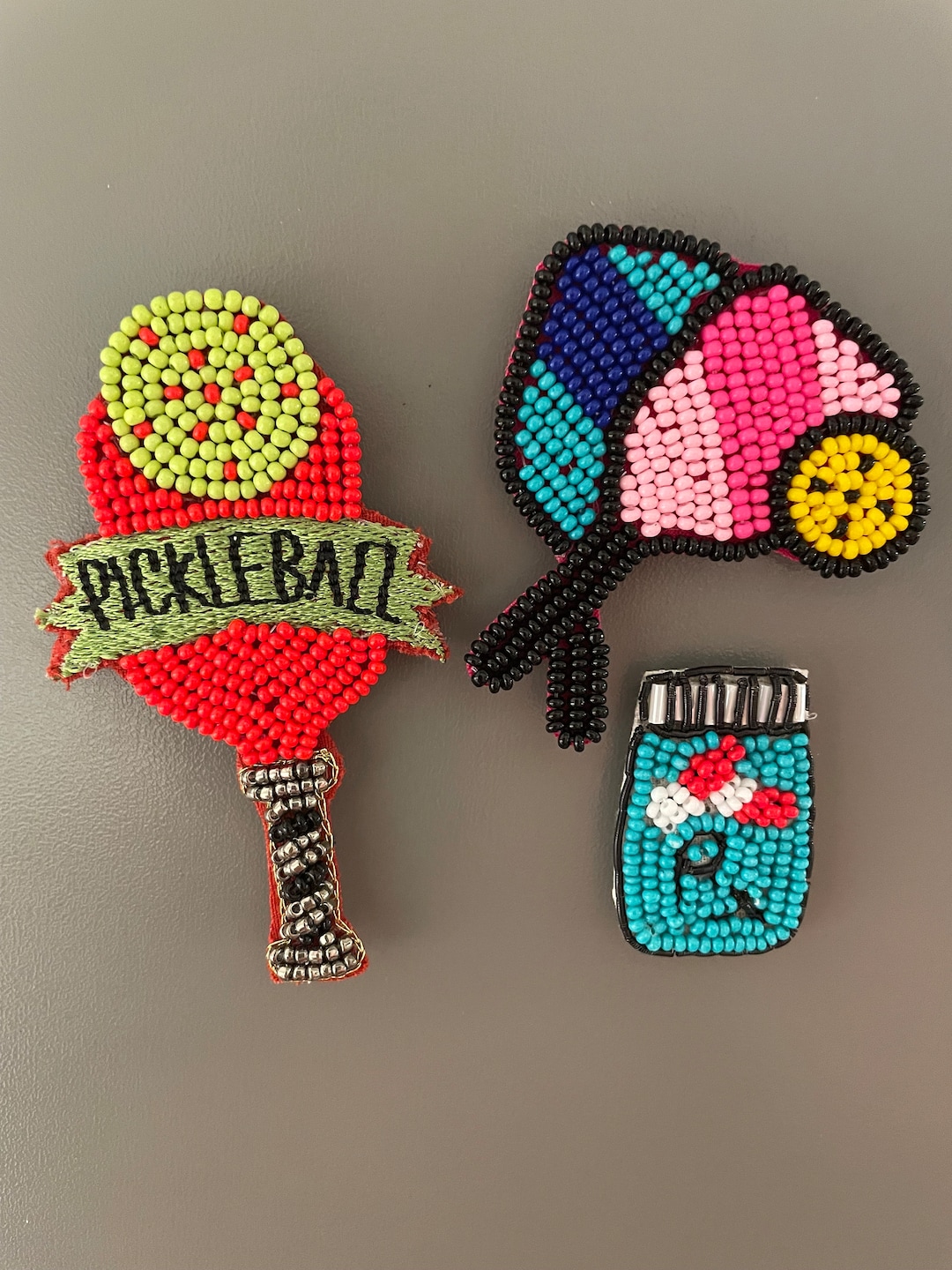 Pickleball Magnets, Pickleball Gift, Pickleball Earrings, Seed Bead ...