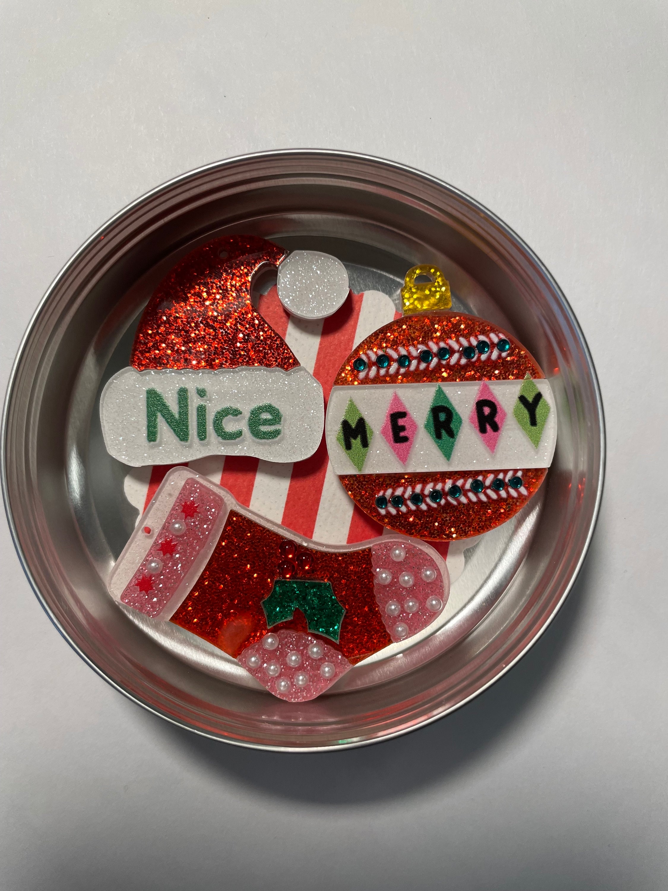 Christmas Magnets, Stocking Magnets, Santa Magnets, Merry Ornament ...