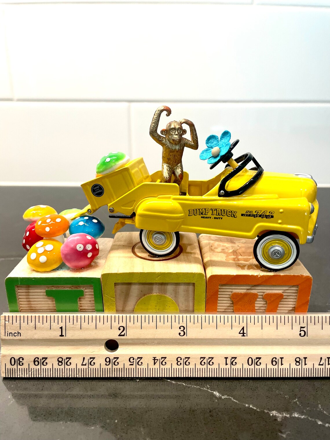 Assemblage Joy Block Decor, Wood Block Decor, Quirky Decor, Joy Decor ...