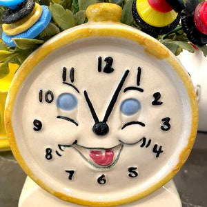 Vintage Happy Clock Face Button Arragement, OOAK, Button Bouquet ...