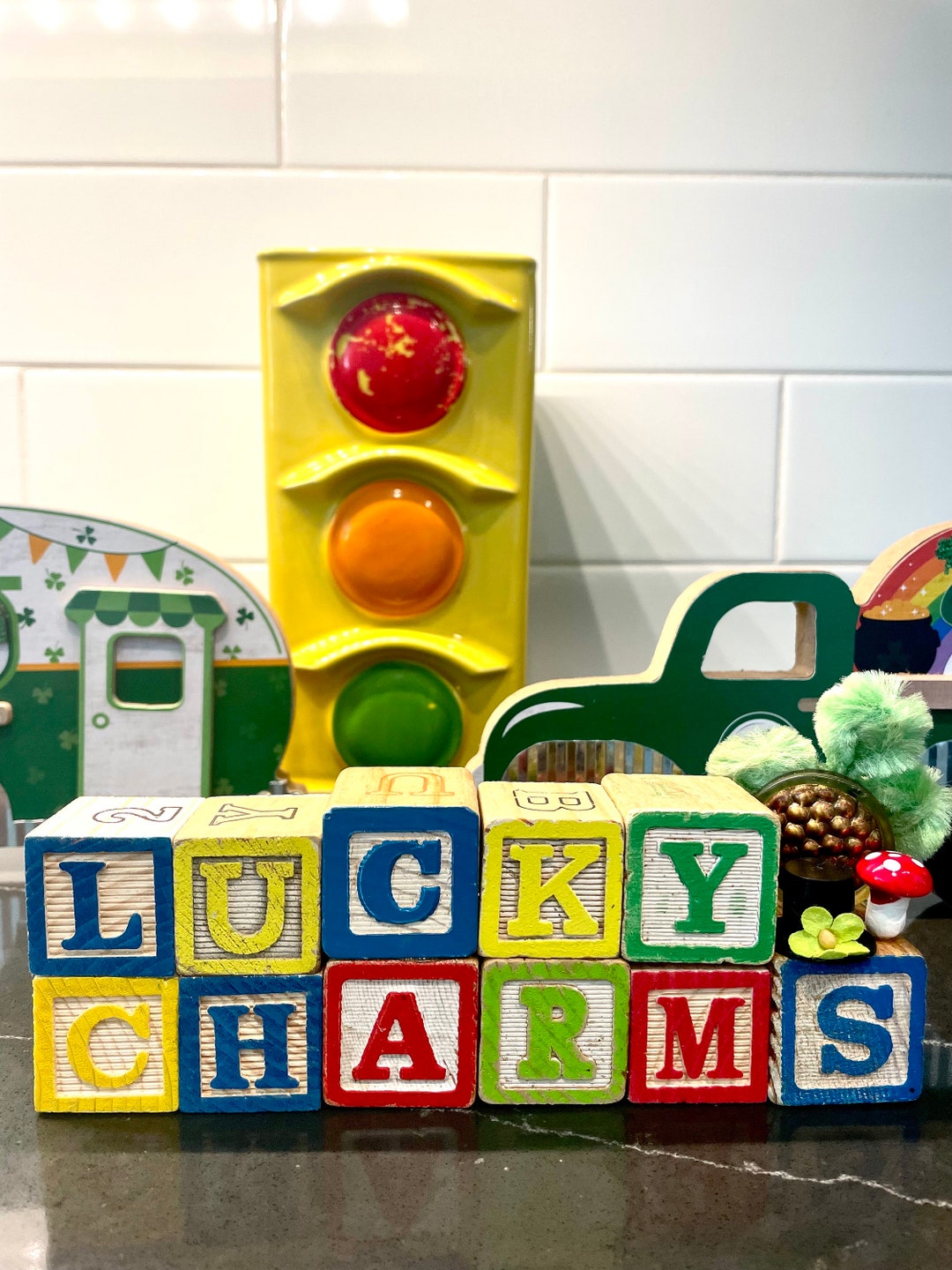 Lucky Charms Assemblage, St. Patrick’s Day Decor, St. Patrick’s Day ...