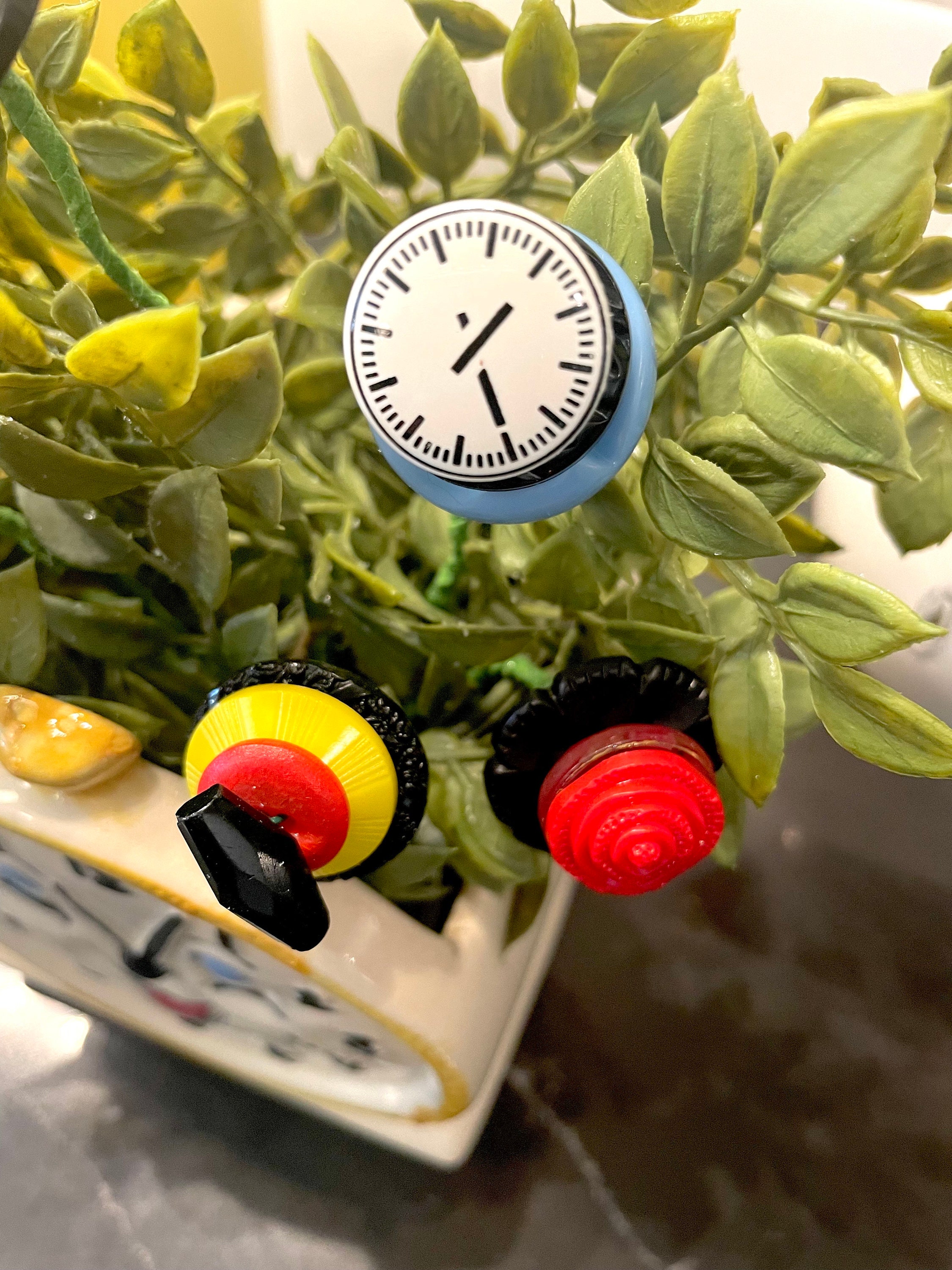 Vintage Happy Clock Face Button Arragement, OOAK, Button Bouquet ...