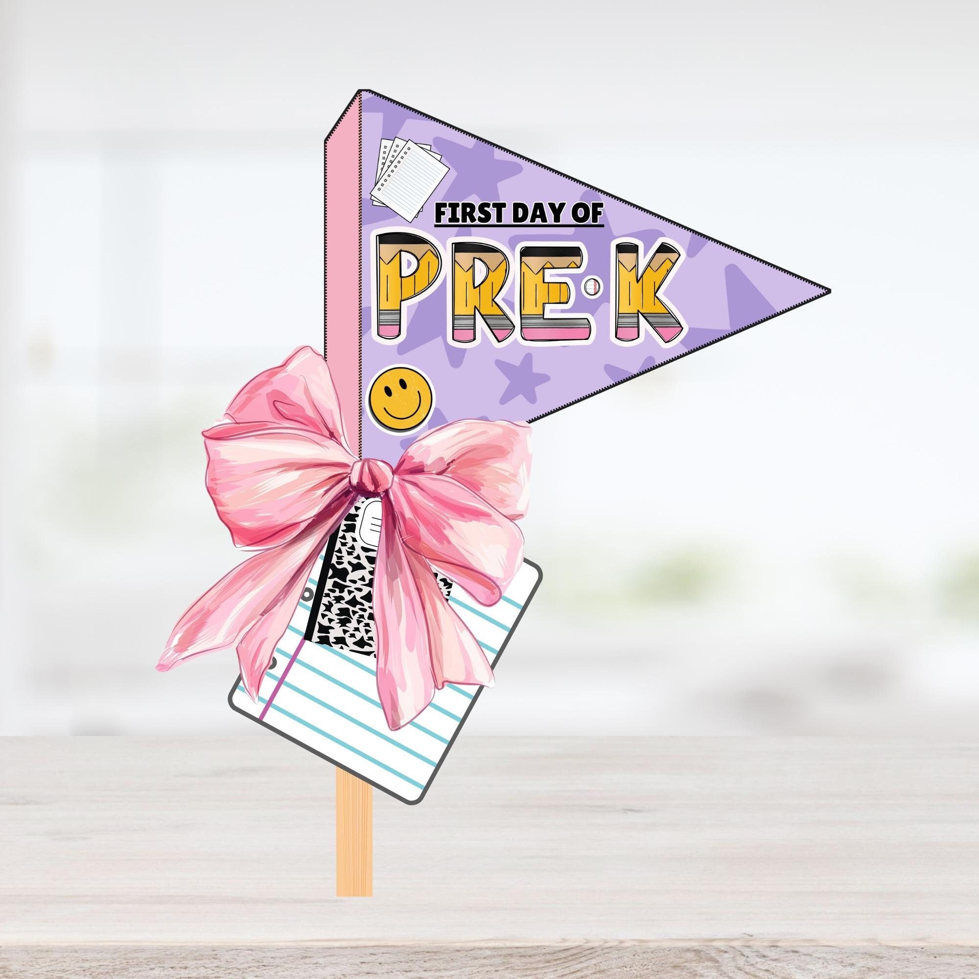 First Day of School Flag Printable and Editable on Canva INSTANT ...