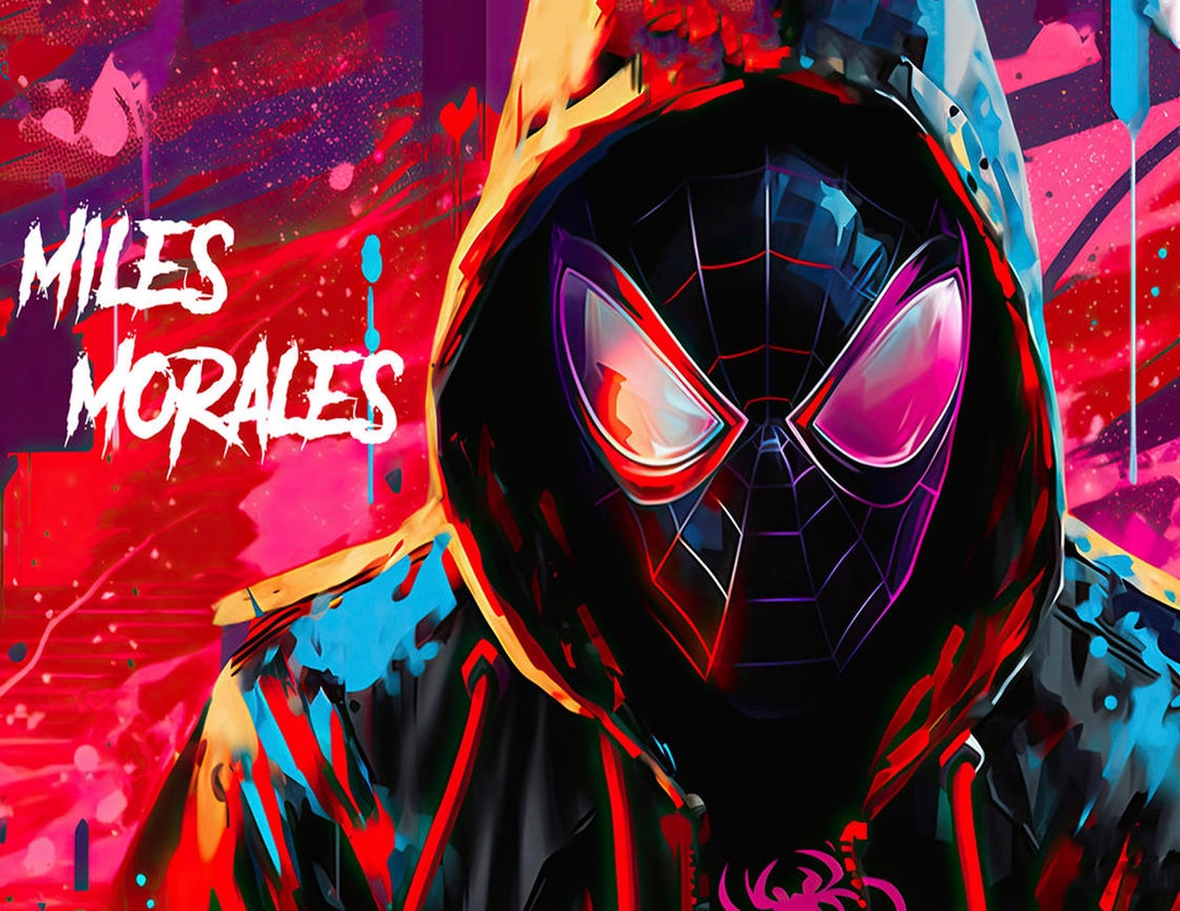 Spider-man Miles Morales Artwork 8.5x11 Glossy Photo Print - Etsy