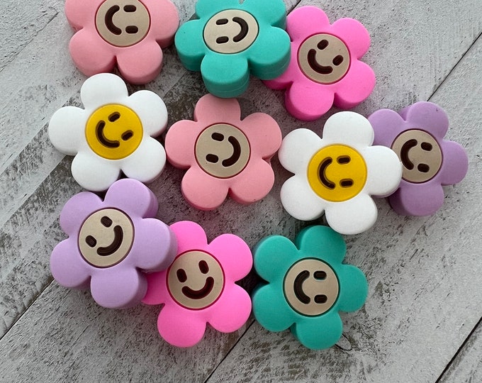 Smiling Daisy Focal Beads, Beads for Pens, Keychains and Lanyards - Etsy