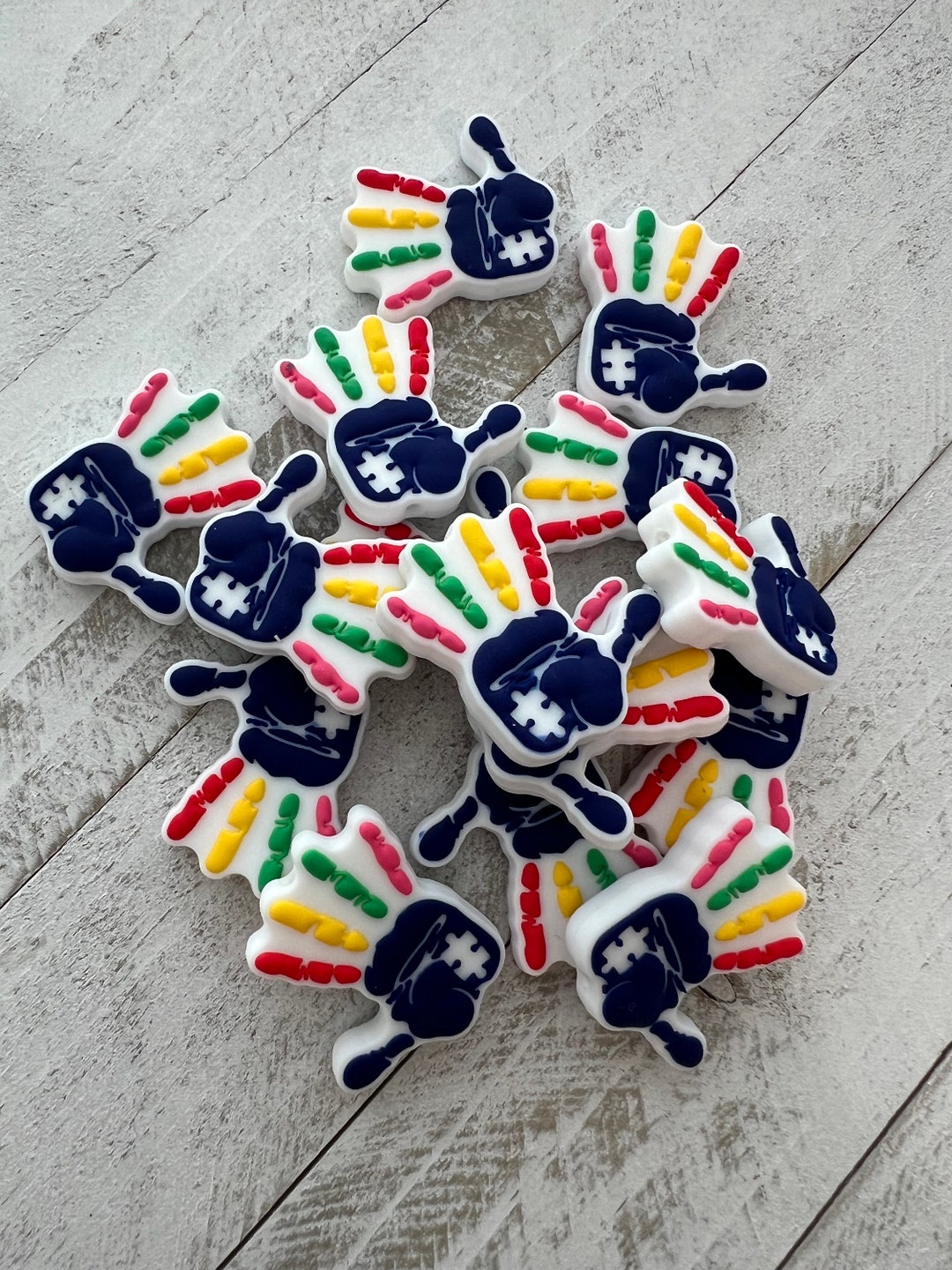 Silicone Beads for Pens Lanyards, Autism Hands Focal Teacher Sped Beads ...