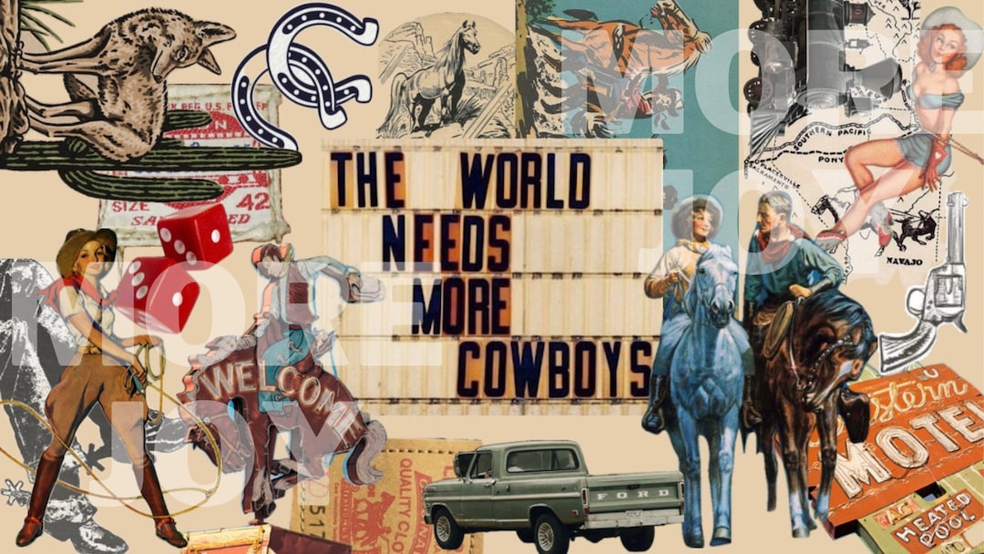 Wild West TV Frame Art - Desktop Wallpaper - Instant Download - Etsy