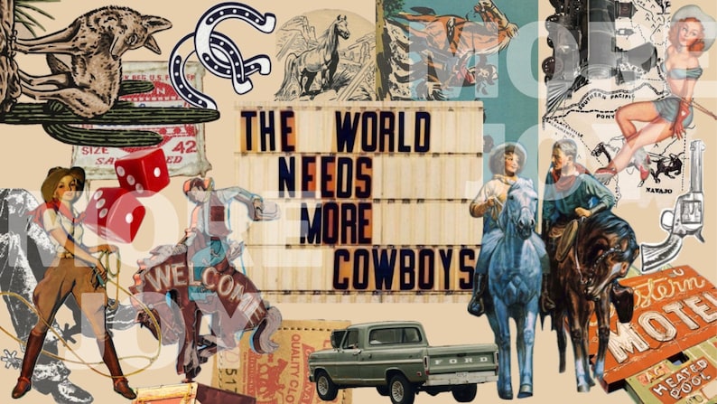 Wild West TV Frame Art - Desktop Wallpaper - Instant Download - Etsy