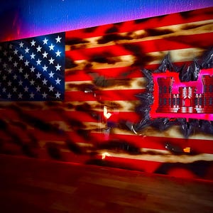 Army Engineer Castle Patch Series - Professional Wooden American Flag ...