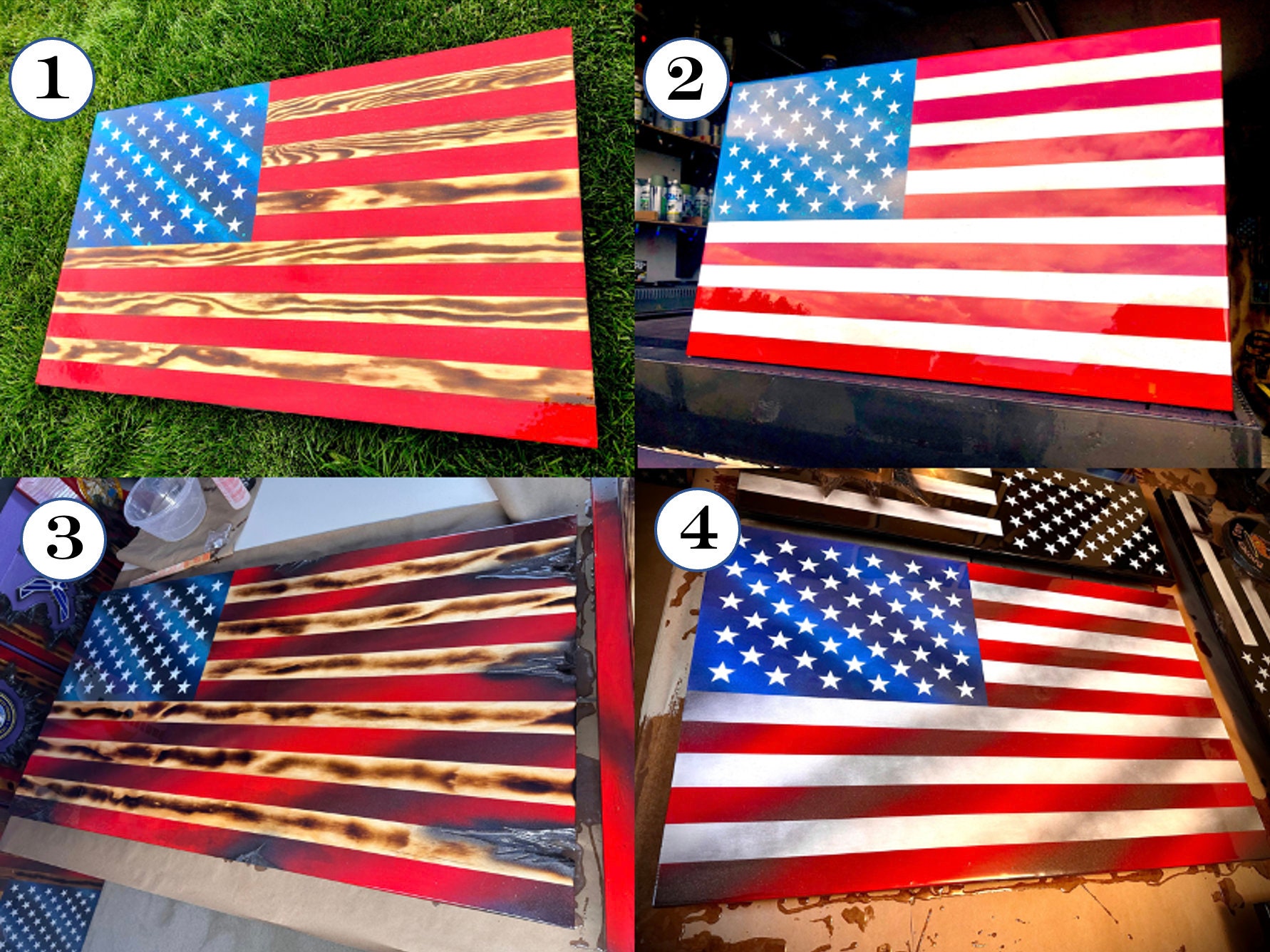Custom Jeep Photo Flag - Professional Wooden American Flag Gift Display ...