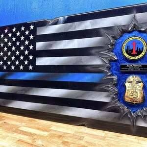 Special Agent Thin Blue Line Flag - Custom Badge & Plaque Additions ...