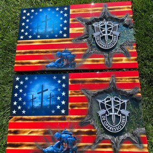 Special Forces Patch Series W/ Plaque - Professional Wooden American ...