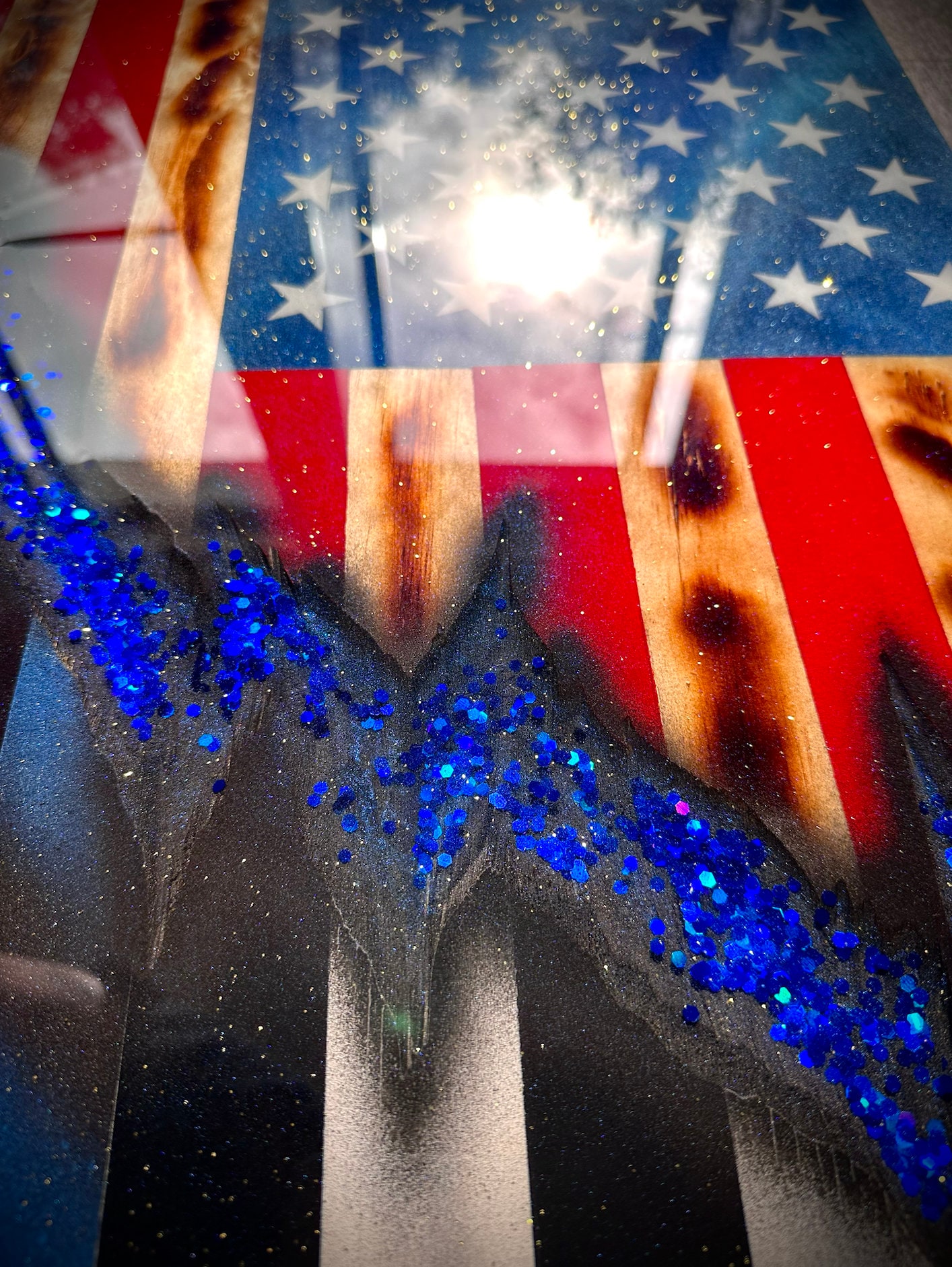 Thin Blue Line American Flag Split - Professional Grade - Custom ...