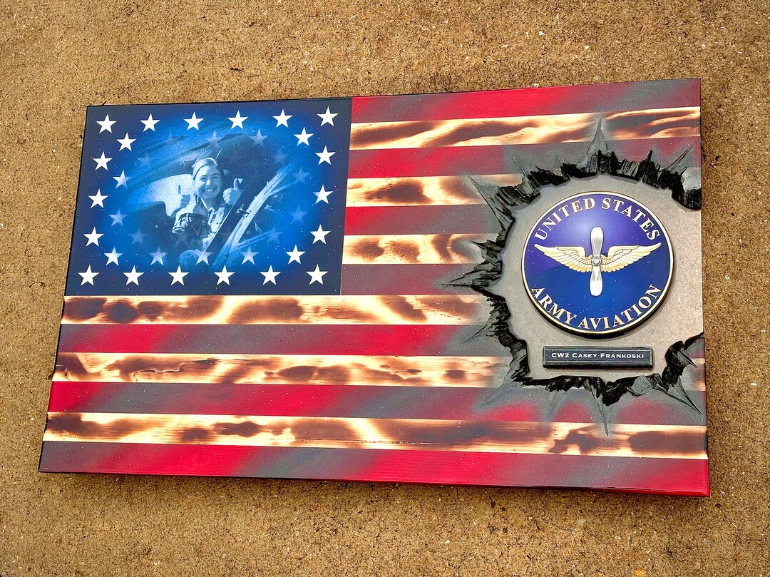 Customizable Army AVIATION Patch Series Professional Wooden American ...