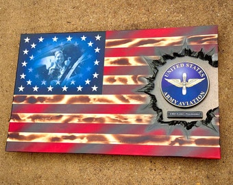 Army Recruiter American Flag Patch Series Professional Wooden American ...