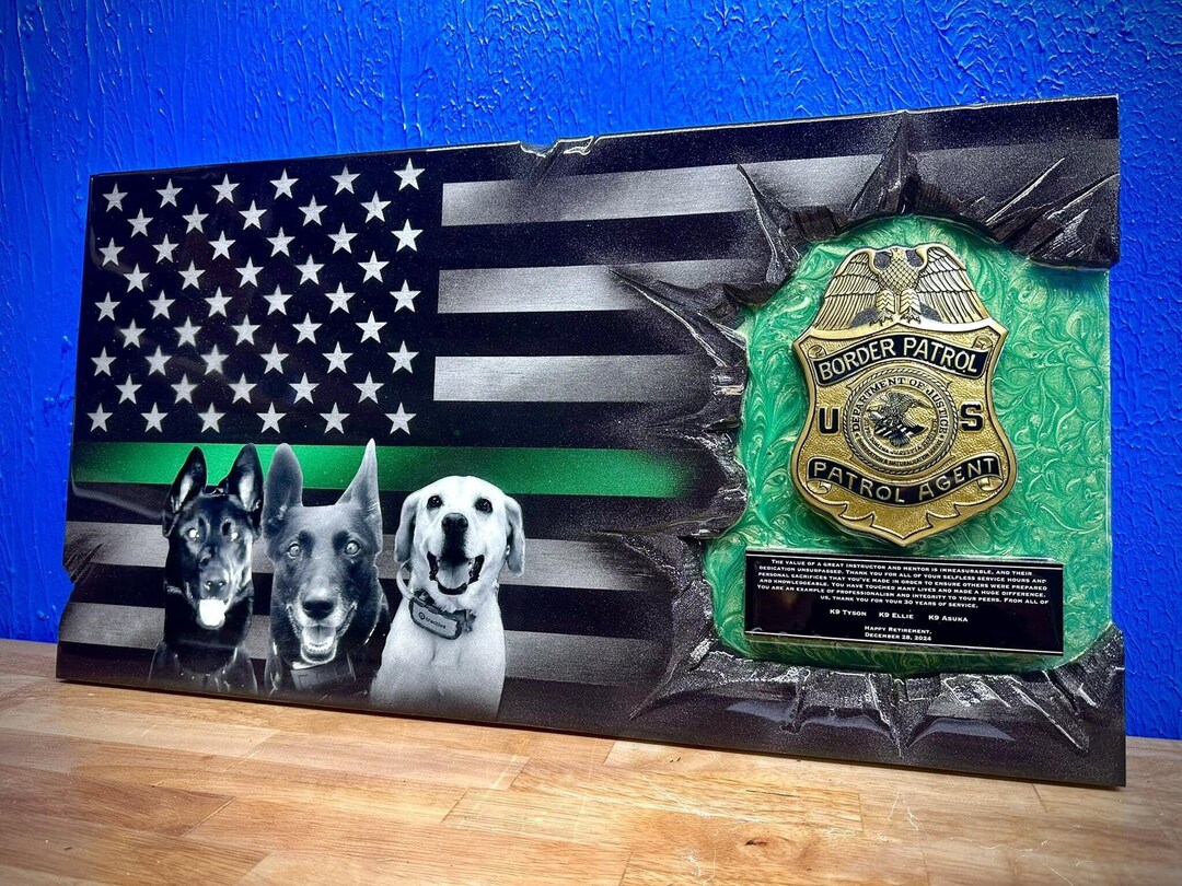 Customizable Border Patrol "thin Green Line" Handmade Midnight Series ...