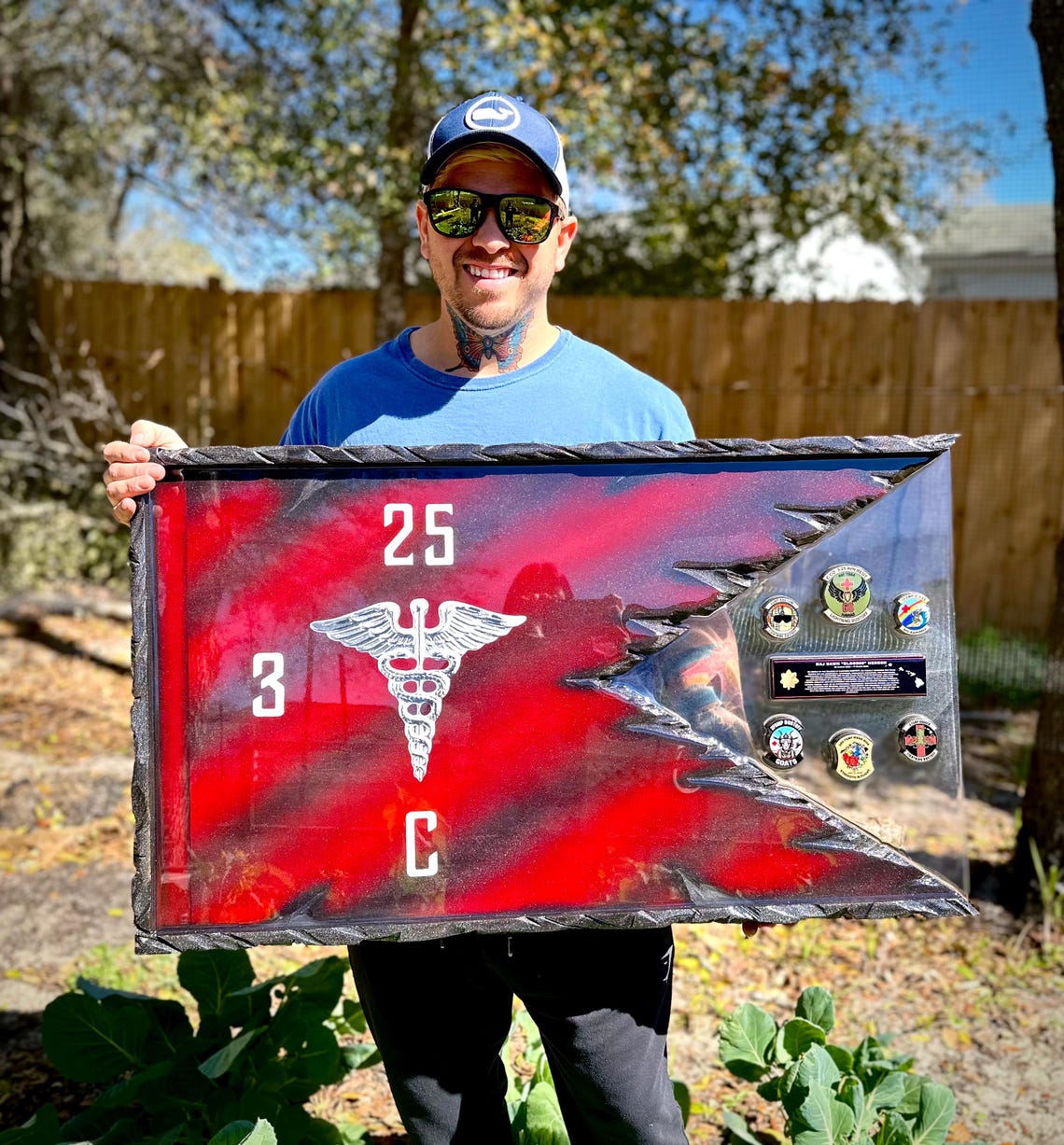 Professional Guidon Wooden Flag - Apache Gunship Air Cavalry 1st Cav ...