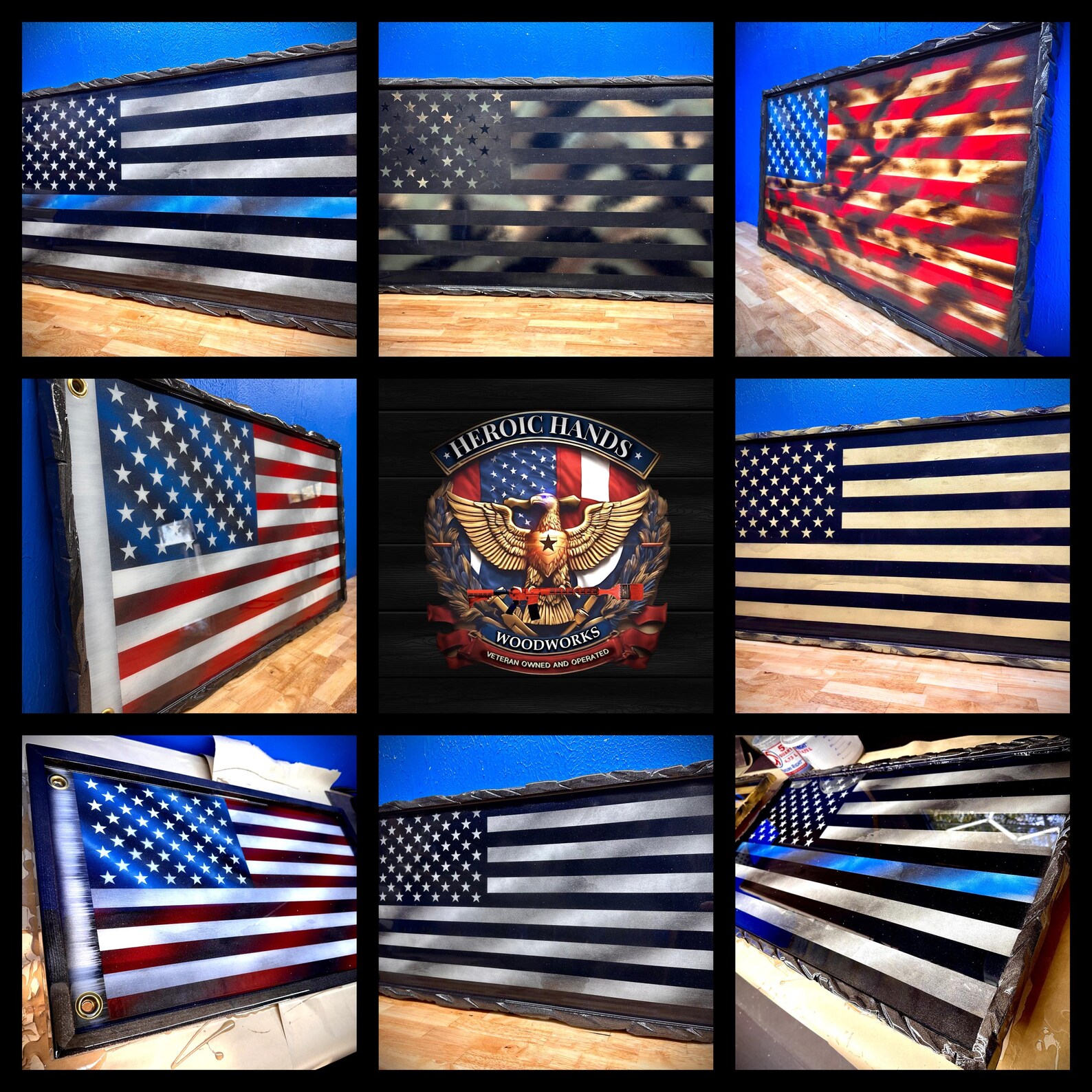 Scorched Series With a Backlight Kit & Hand-carved Border, Epoxy ...