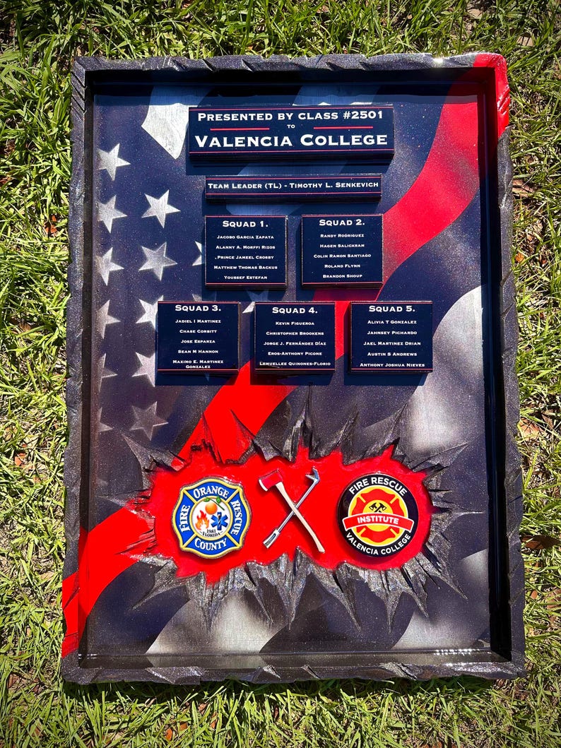 CLASS GIFT - Firefighter EMS Academy Thin Red Line - Customizable ...