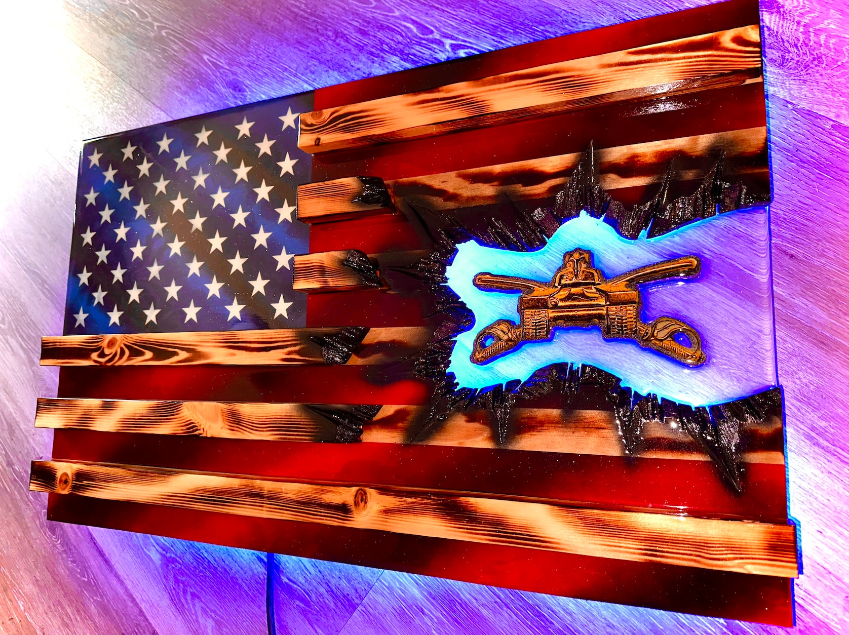 Crossed Swords Tankers American Flag Coin Holder Patch Series With ...