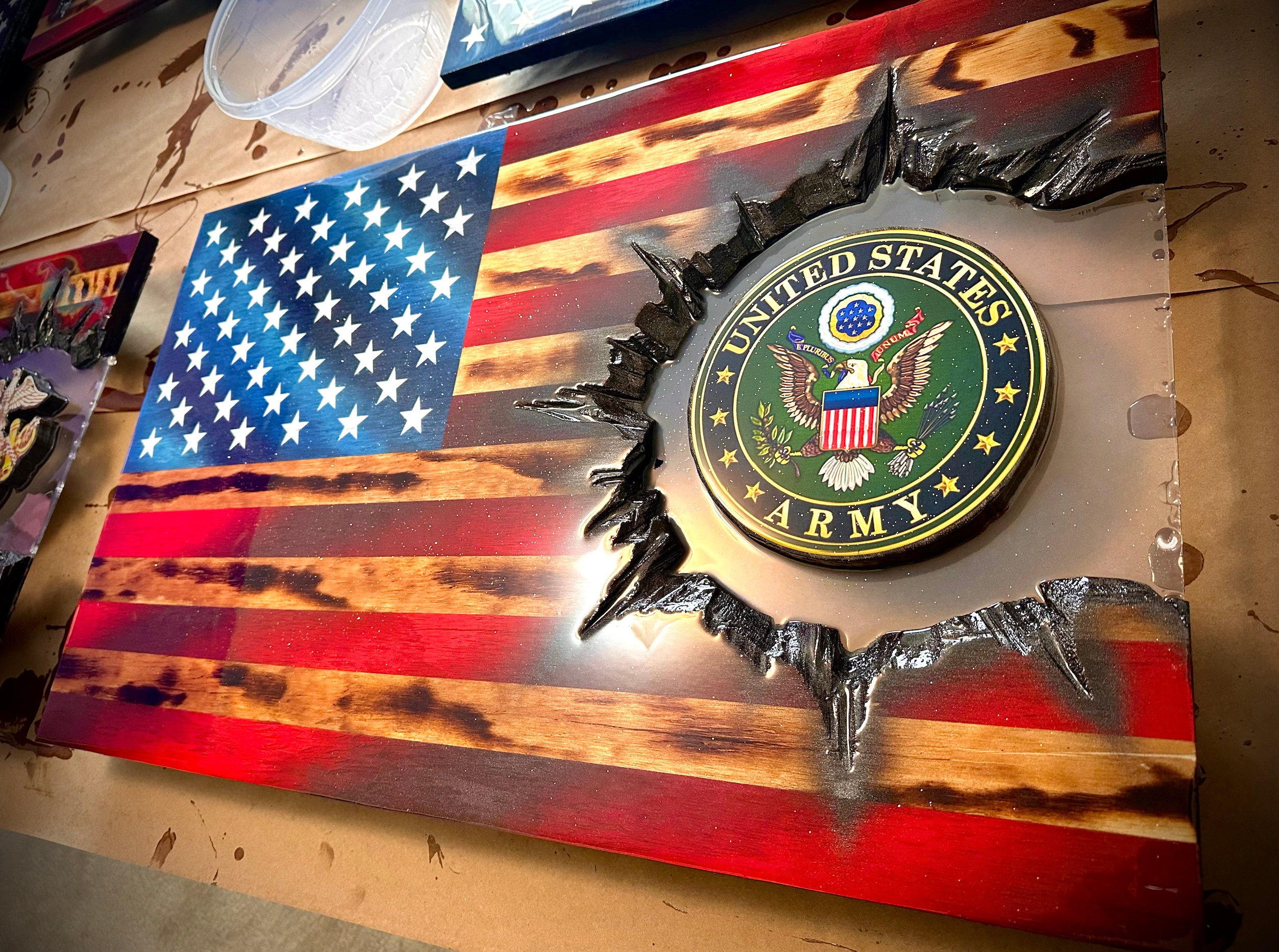 Army Patch Series Add Your Unit Logo or Crest Professional Wooden ...